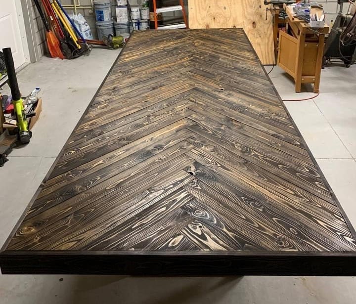 Herringbone Dining Table - Etsy