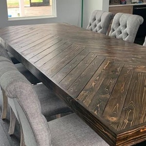 Herringbone Dining Table - Etsy