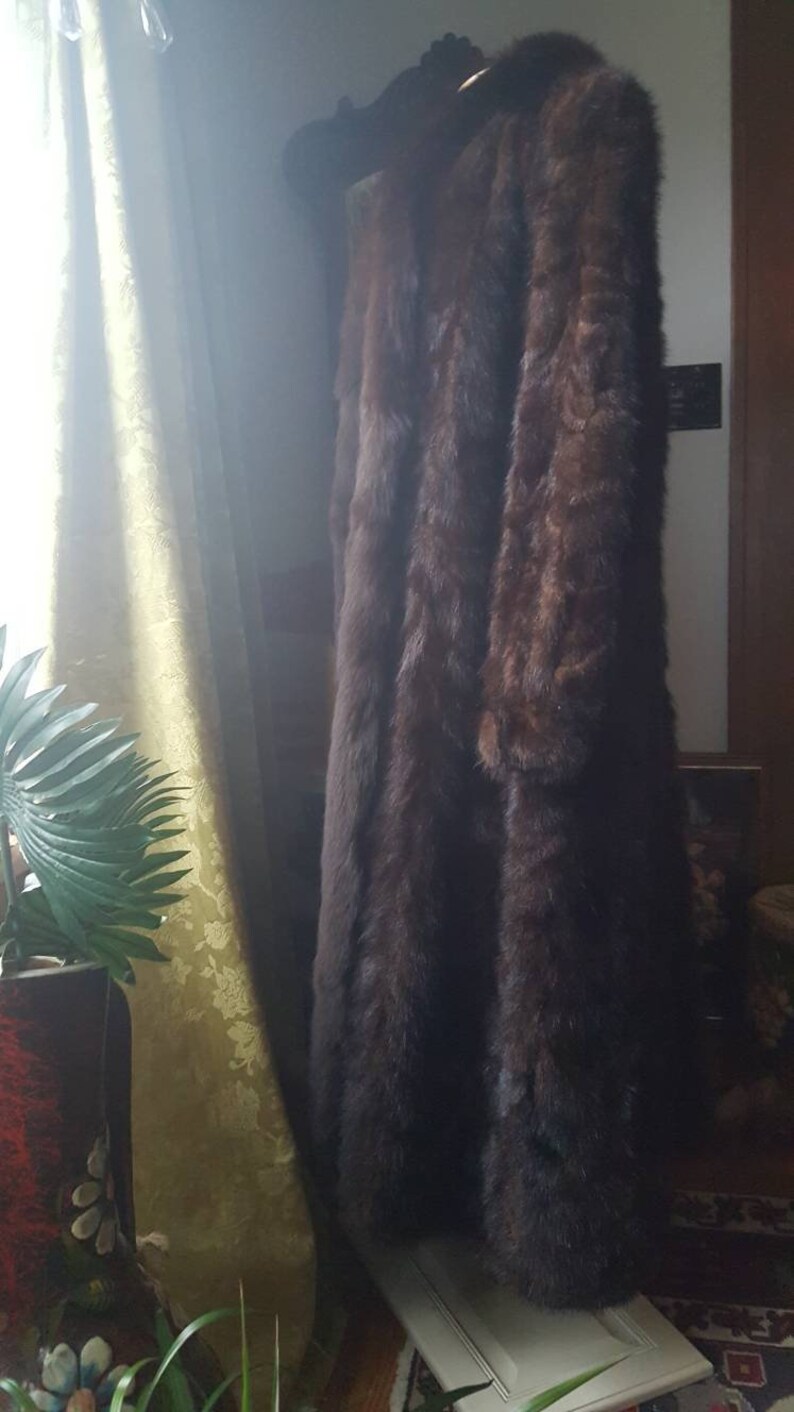 Full Length Ranch Mink Coat Vintage Long Mink Coat Size | Etsy