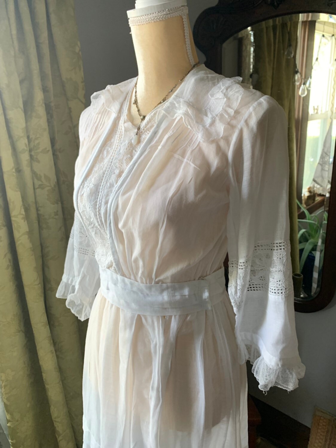 Victorian White Dress Edwardian White Dress Vintage Wedding | Etsy