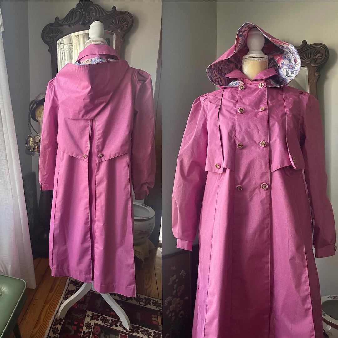 Vintage Lilac Rothschild Raincoat, Size 16 Rain Jacket, 1990s Young ...