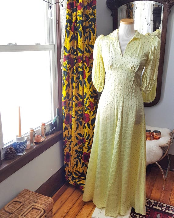 60's 60s 70's 1960s 1970s 70s Vintage Lemon Yellow Sa… - Gem