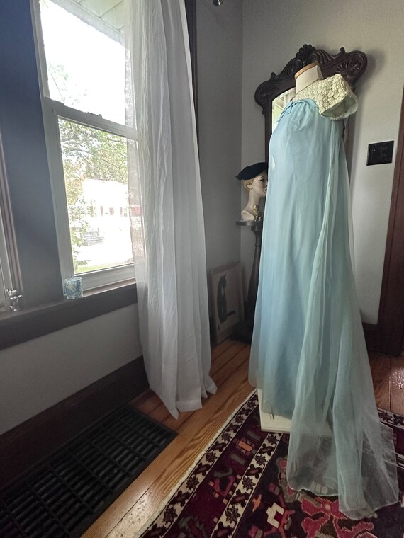 1960s Blue Formal Dress, 60s Blue Prom Dress, Vintage… - Gem