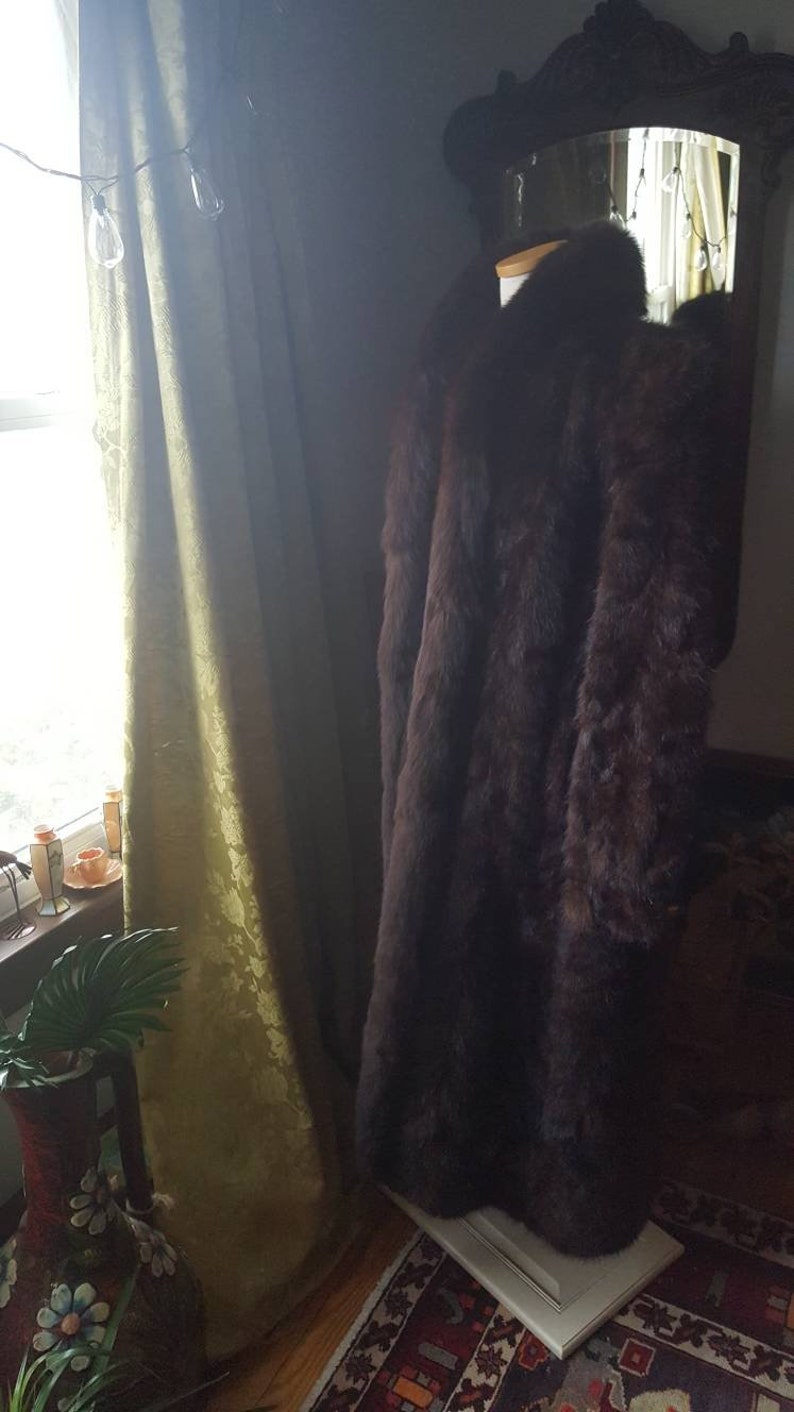 Full Length Ranch Mink Coat Vintage Long Mink Coat Size | Etsy