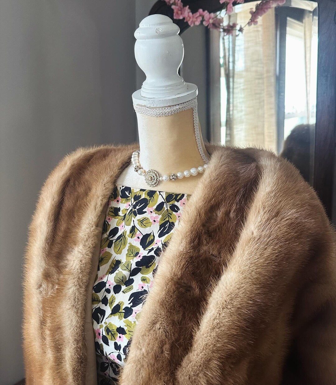 1950s Blonde Mink Fur Stole, Adrian Thal Designer Fur Wrap, Mink Fur ...