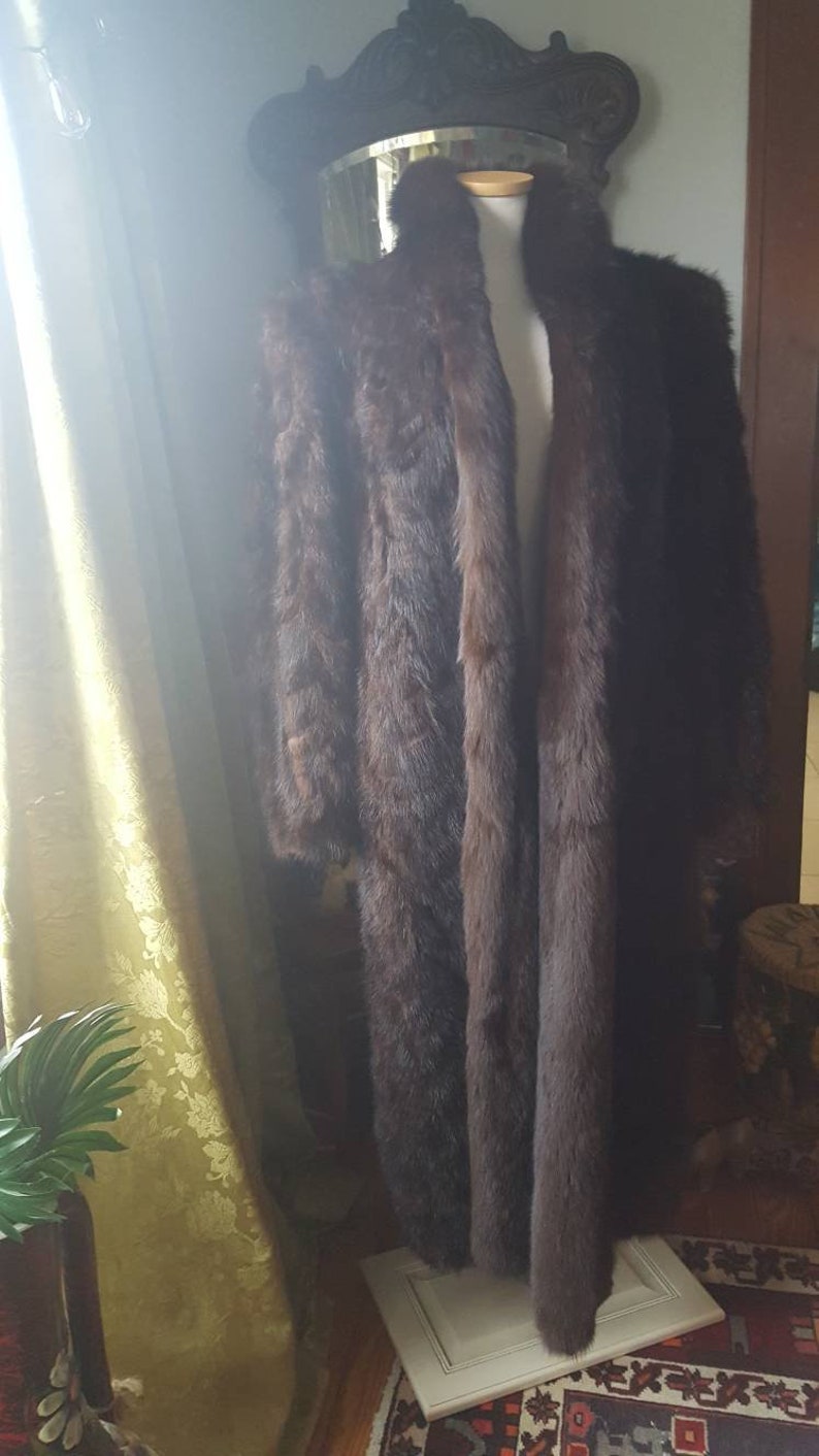 Full Length Ranch Mink Coat Vintage Long Mink Coat Size | Etsy