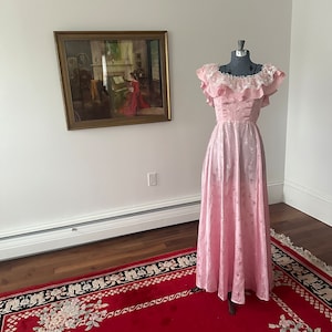 Cottagecore Pink Dress, Boho Pink Formal Dress, Size XS Formal Dress ...