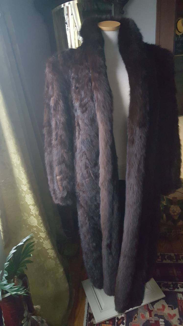 Full Length Ranch Mink Coat Vintage Long Mink Coat Size - Etsy