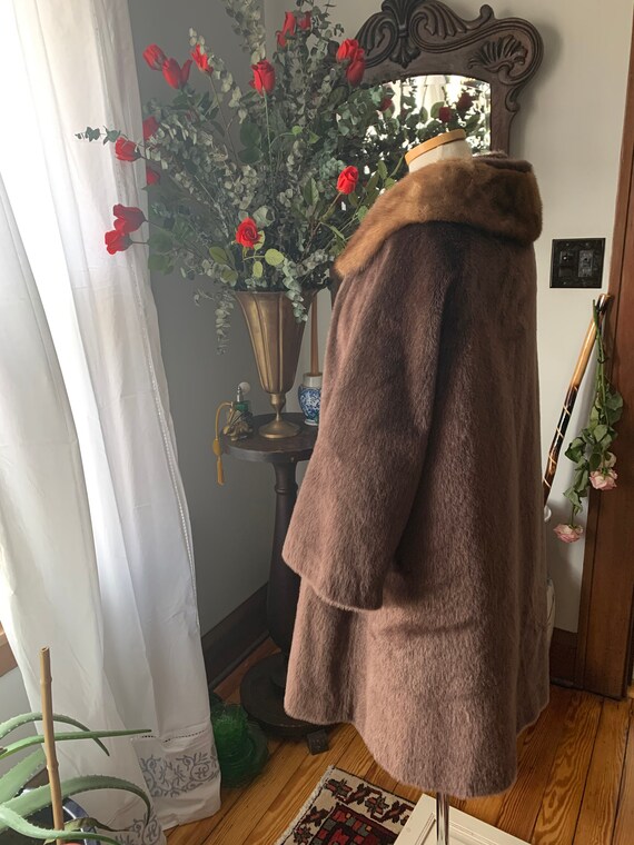 Faux Fur Teddy Coat, 50s Faux Fur Brown Coat, 60s Swi… - Gem
