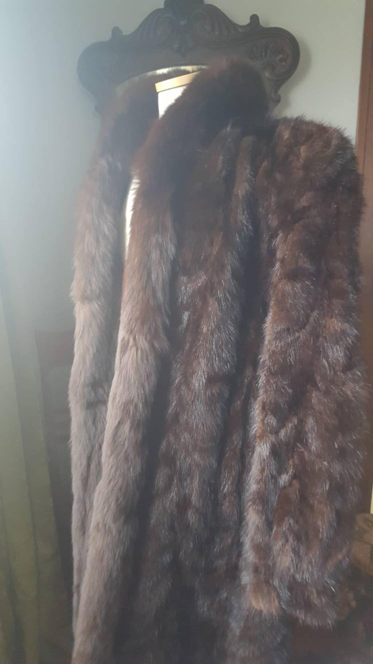 Full Length Ranch Mink Coat Vintage Long Mink Coat Size - Etsy
