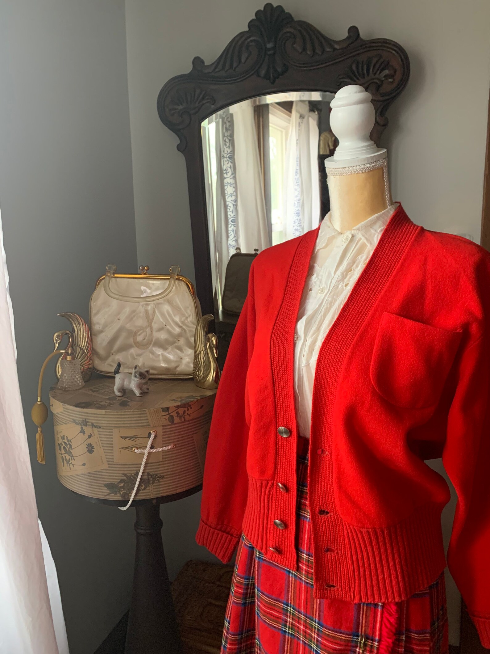 50s Red Rugby Cardigan Vintage Red Mens Cardigan 40s Red - Etsy