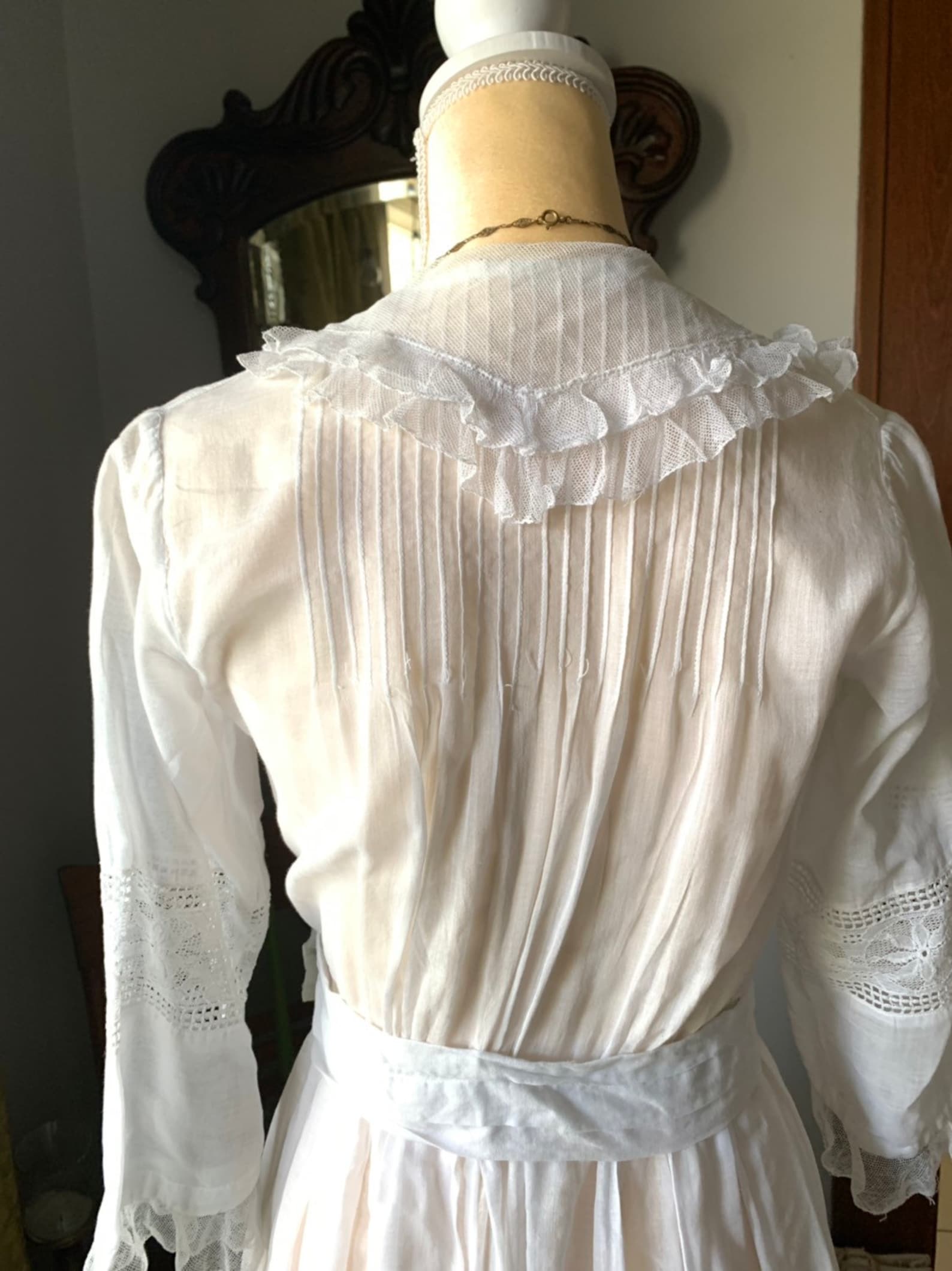 Victorian White Dress Edwardian White Dress Vintage Wedding | Etsy