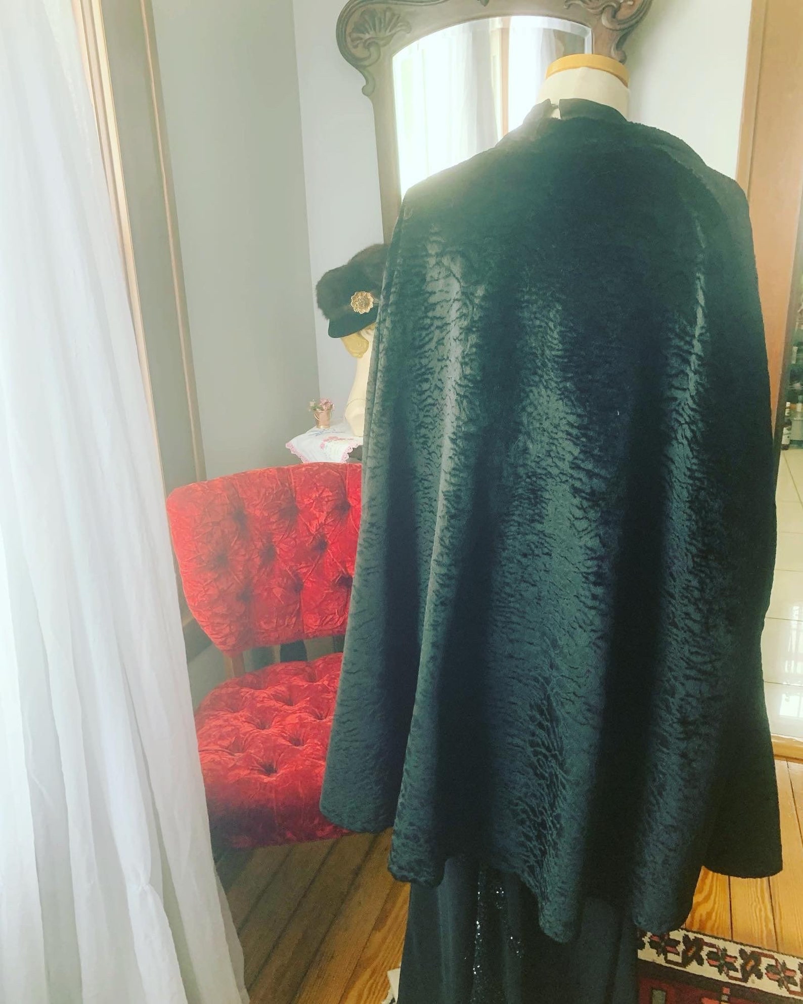 Vintage Black Velvet Cape 1960s Black Velour Cape 60s Black - Etsy