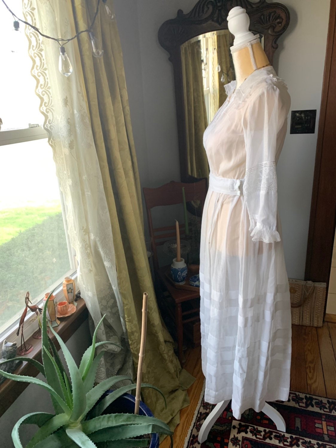 Victorian White Dress Edwardian White Dress Vintage Wedding | Etsy