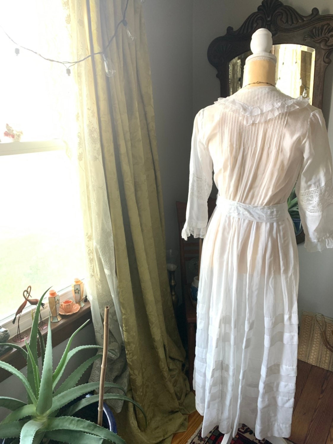 Victorian White Dress Edwardian White Dress Vintage Wedding | Etsy
