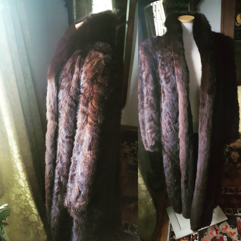 Full Length Ranch Mink Coat Vintage Long Mink Coat Size - Etsy