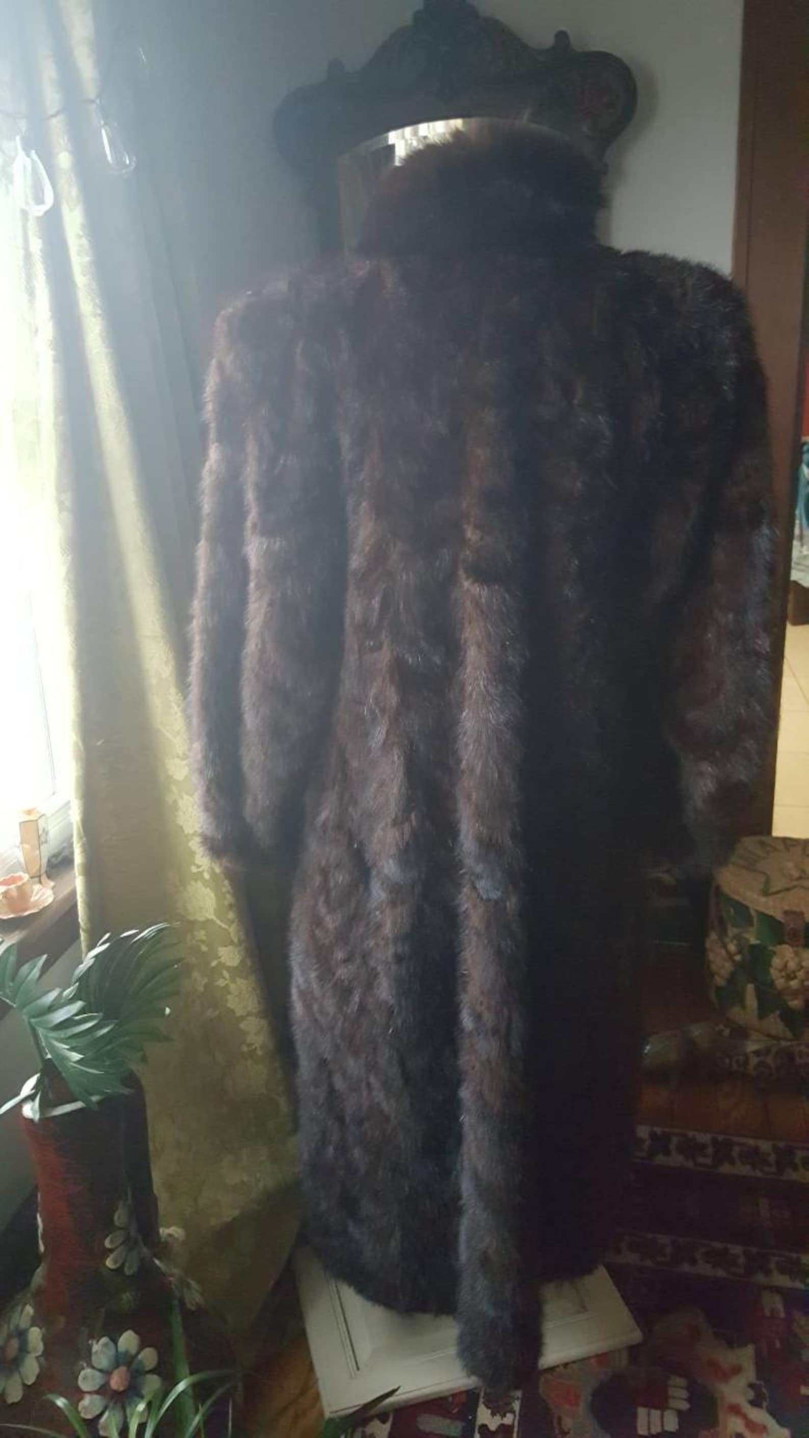 Full Length Ranch Mink Coat Vintage Long Mink Coat Size - Etsy