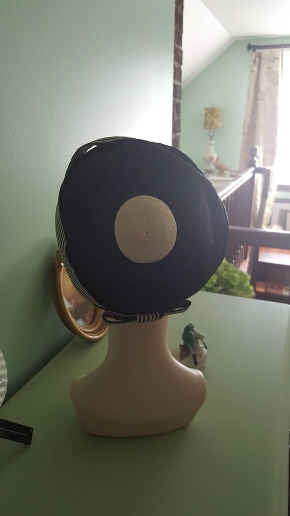 50s Mr John Hat Bump on the Noggin, 1950s Navy Blue S… - Gem