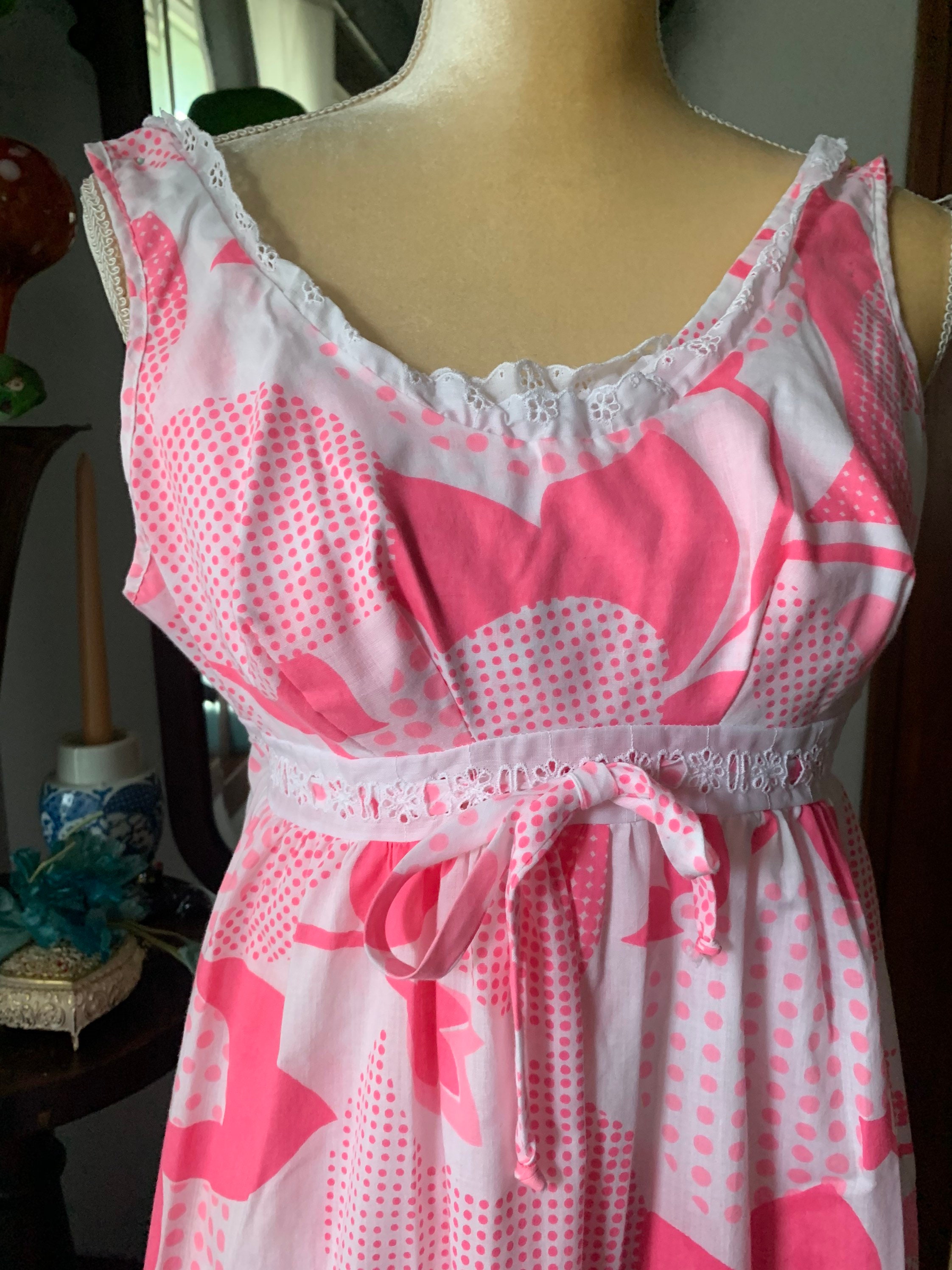 60s Suzy Star Nightgown Psychedelic Pink Dress Vintage Pink | Etsy