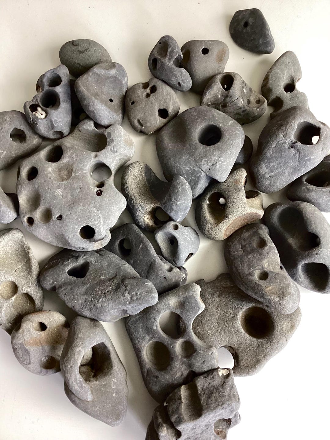 Hag Stones Bulk 30 Northern California Hag Stones Rocks With Holes ...