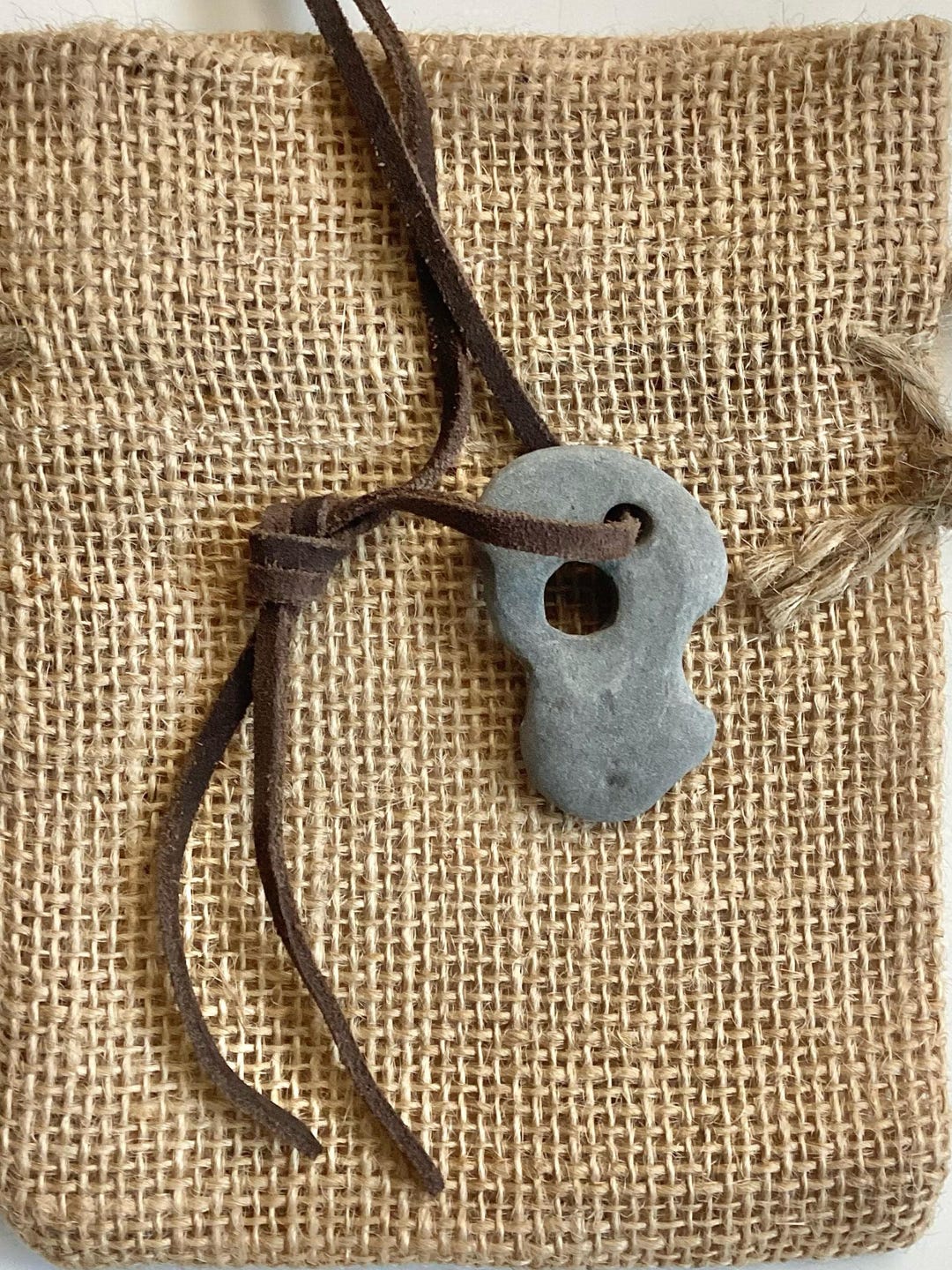 Hag Stone Lariat Spiritual Necklace : Rock With Holes Jewelry | Beach ...