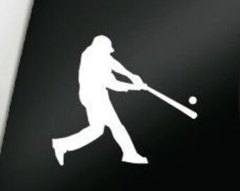 Baseball Player Batting Vinyl Decal Sticker | Etsy