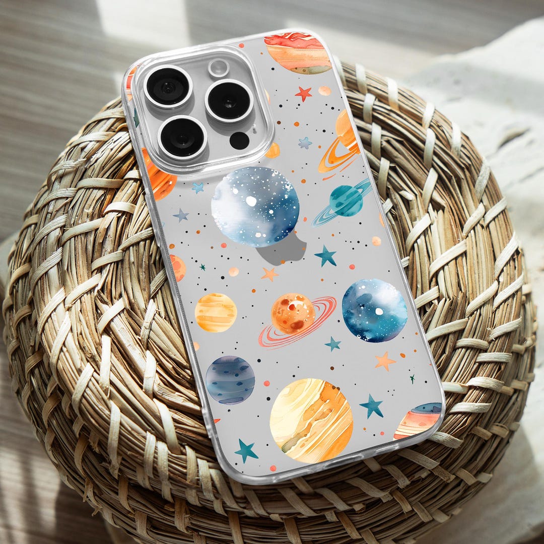 IPhone Clear Case, Outer Space Pattern iPhone 15 14 13 12 11 Plus Pro ...
