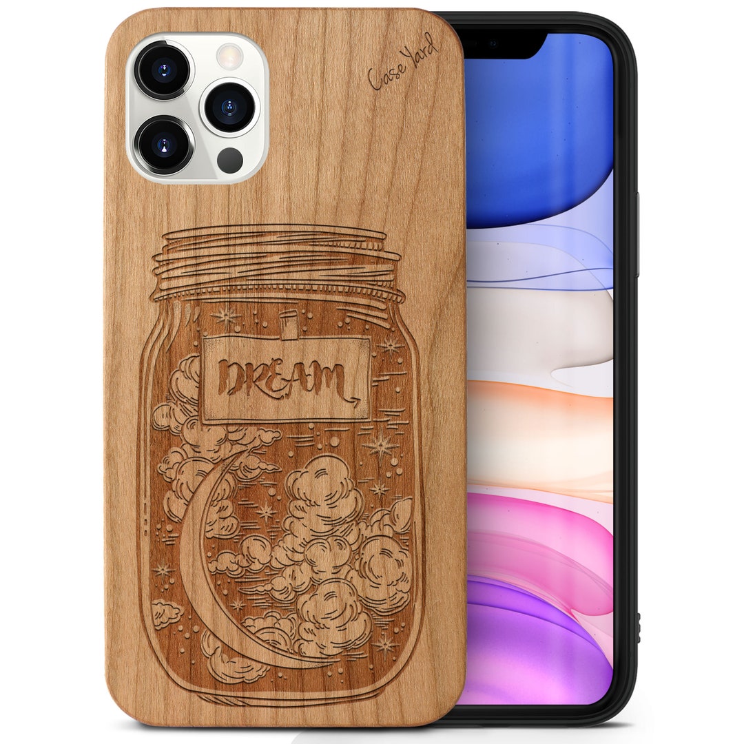 IPhone Wood Case, Jar of Dream iPhone 16 15 14 13 12 11 Pro Max Plus ...