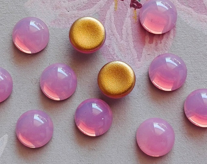6pcs Rose Opal Glass Round Cabochon 9mm, Rose Opal, Pink Opal #B33 - Etsy