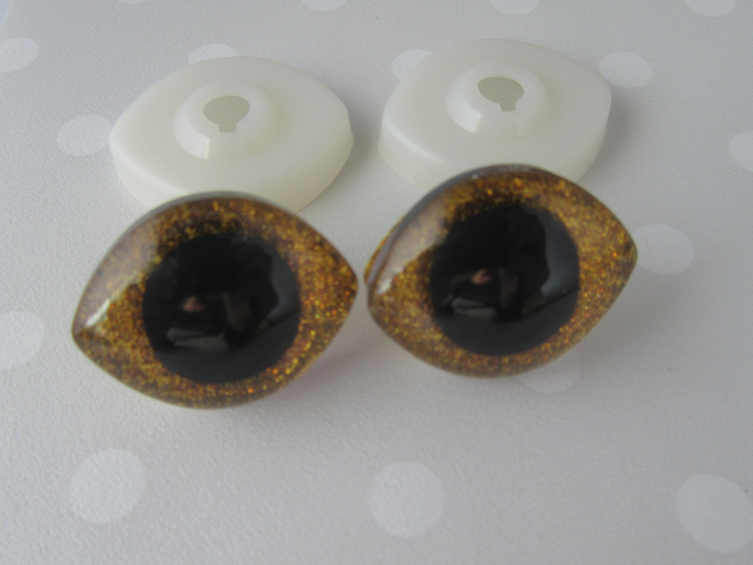 20mm Oval Shape Sparkling Gold Safety Eyes, Oval Bird Eyes, Oval Eyes ...