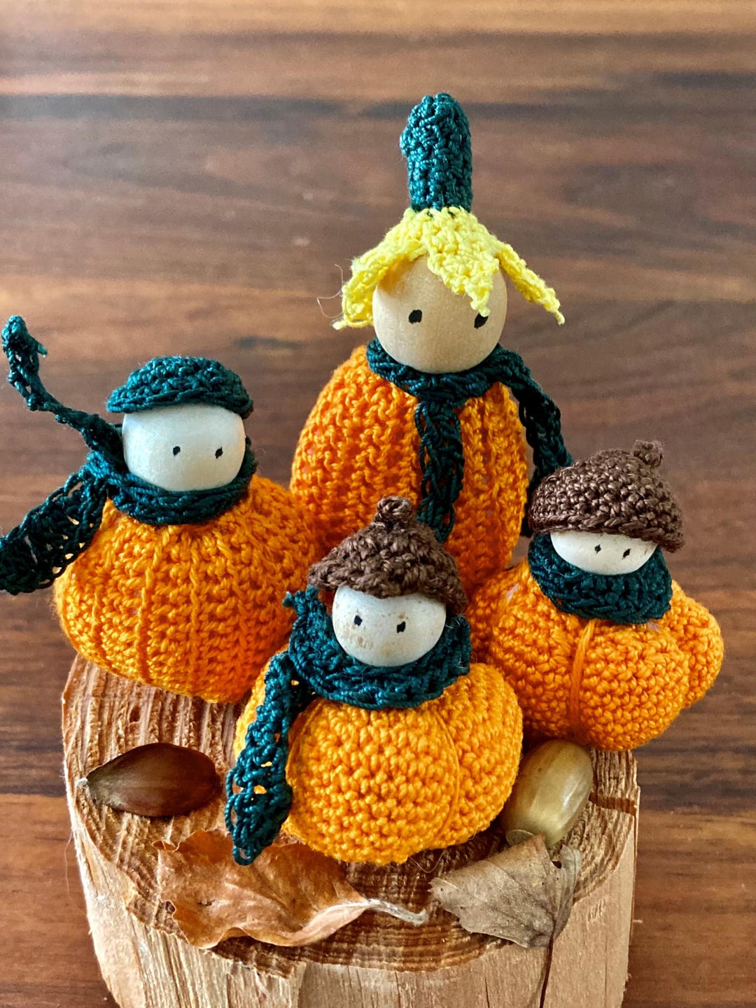 Crochet Pumpkin Peg Doll Pattern – DIY Autumn Decoration (PDF Pattern ...