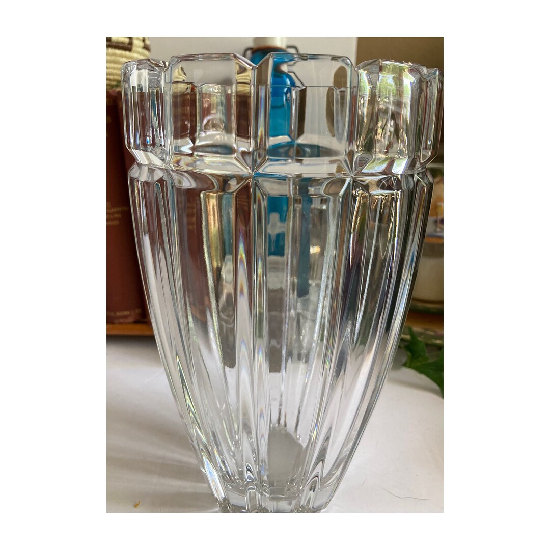 Stunning Vintage • Mikasa • Art Deco • Lead Crystal Flower Vase • Very ...