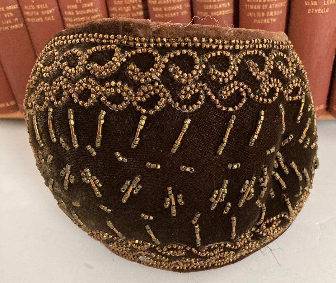 Vintage • Tenay • Ladies Ornate Beaded Skull Cap - Etsy