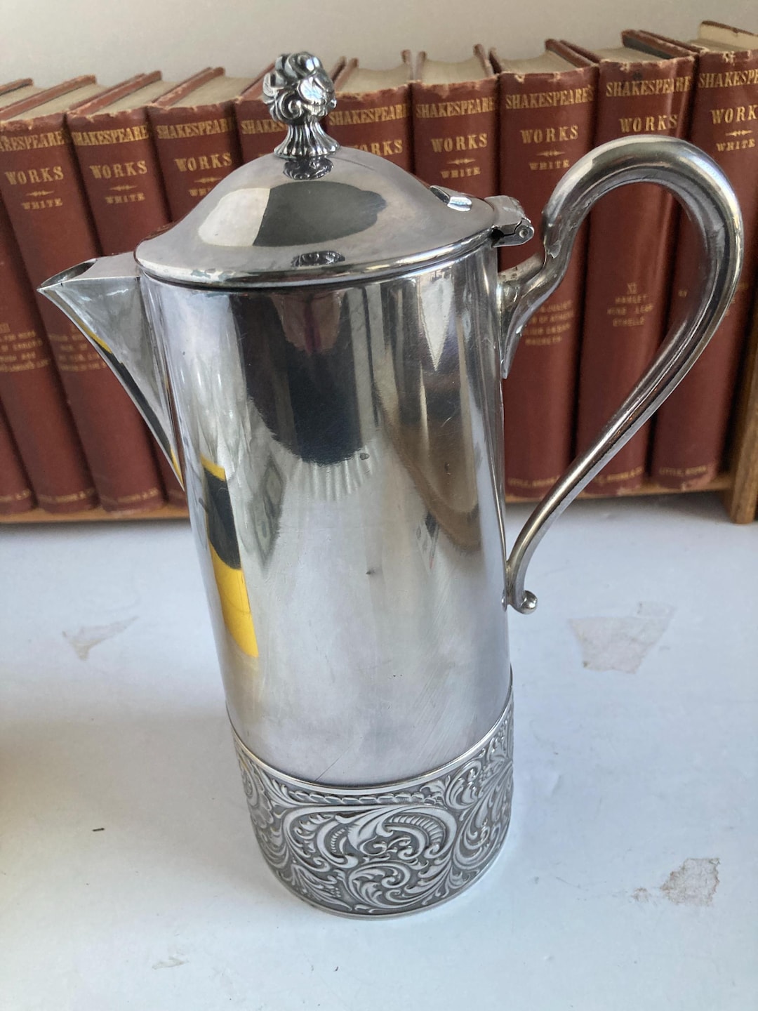 Vintage • E.G. Webster & Son • 9.25" Quadruple Plate Teapot - Etsy