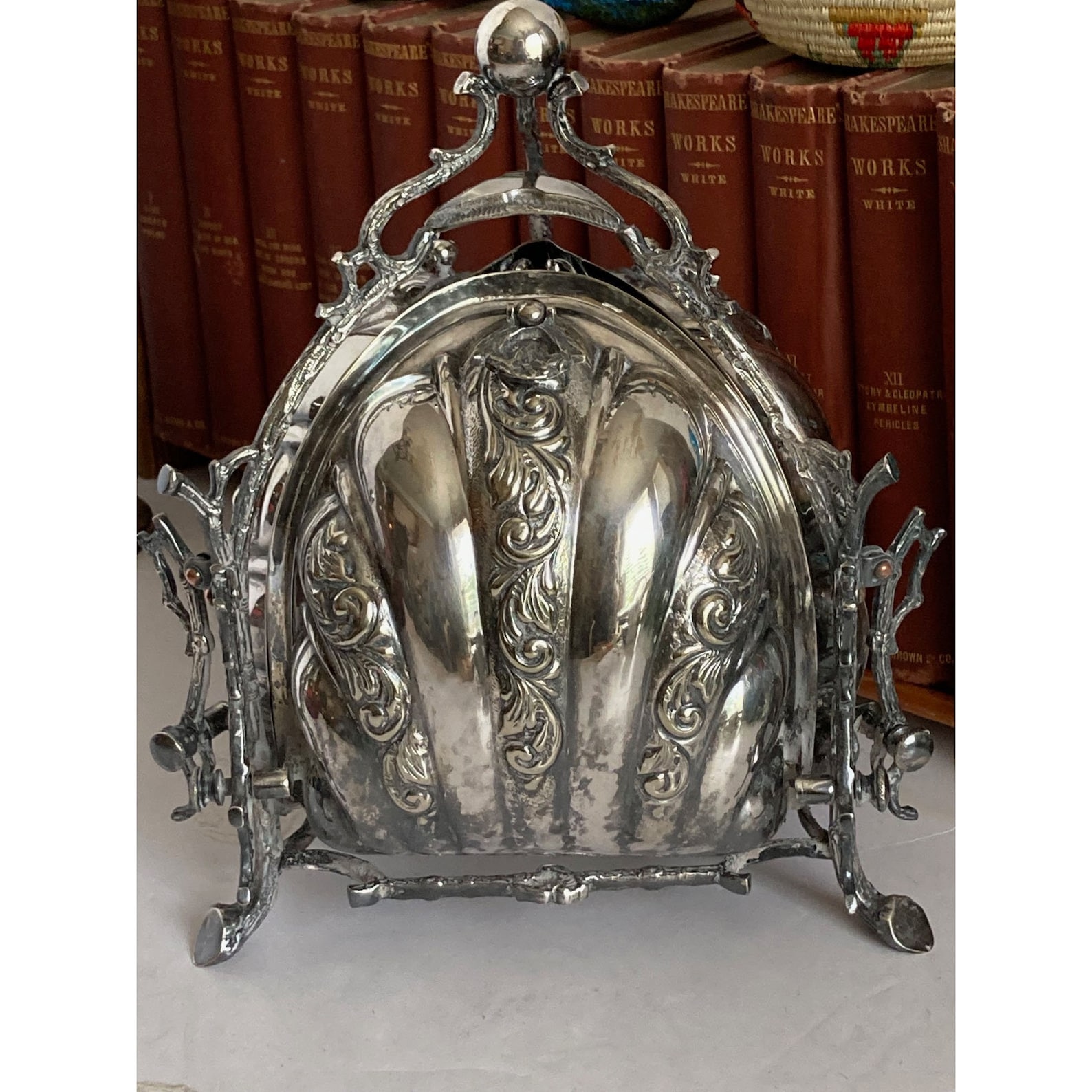 Antique Circa Late 1800's Silver Plated Victorian Bun Warmer Hand ...