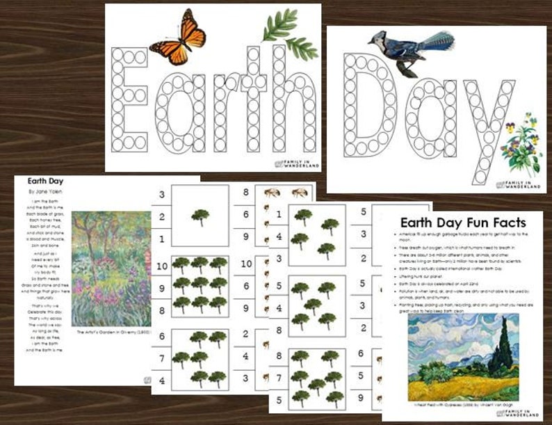 Earth Day Mini Unit - 8 Pages - Exploring Nature - Digital Download - Etsy