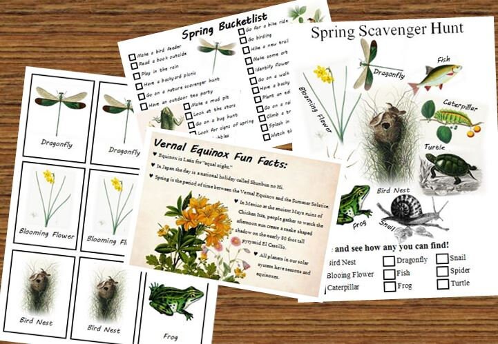 Spring Nature Bundle Printable pond/frog Life Spring Flower Alphabet ...