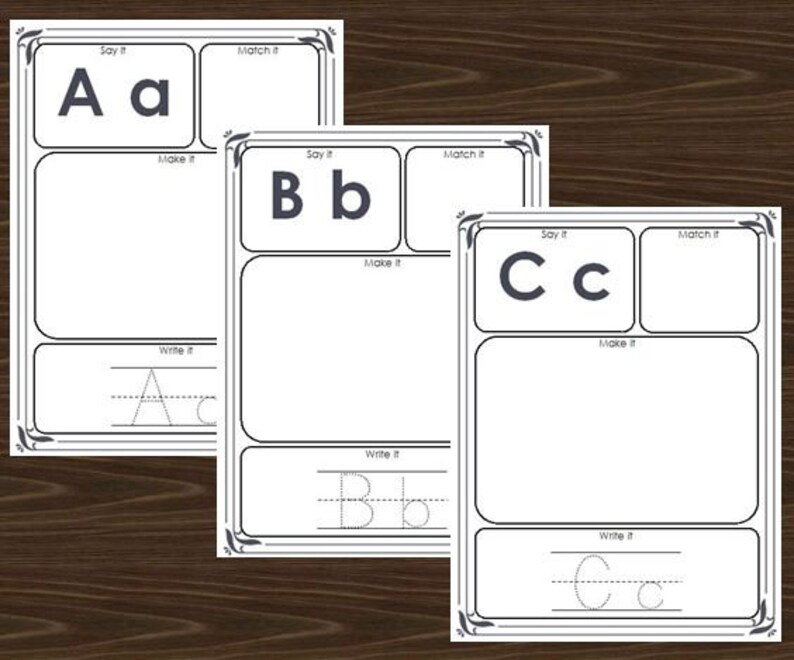 Nature Alphabet Letter Sounds Worksheets Exploring Nature | Etsy