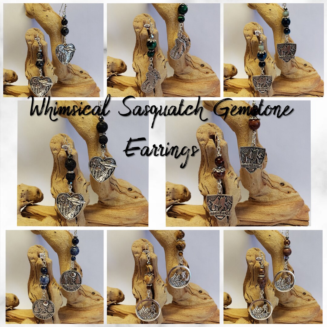 Sasquatch Jewelry,bigfoot Jewelry,yeti Jewelry,sasquatch Earrings ...