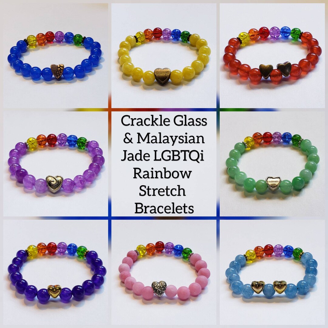 Bracelets,lgbtqi Bracelet,pride Bracelet,pride Jewelry,rainbow Bracelet ...