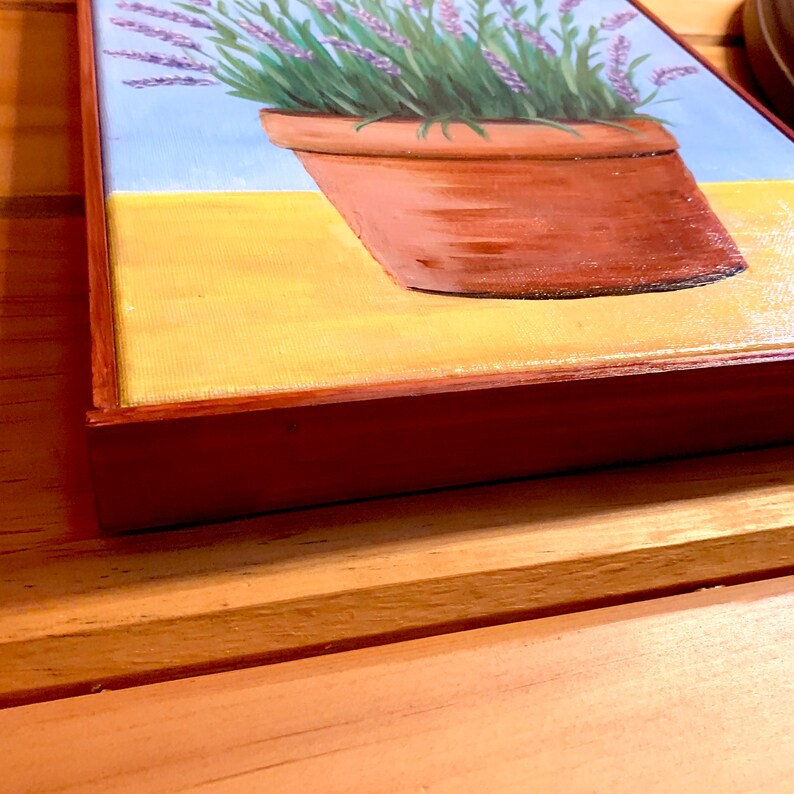 Potted/ Lavender/ Canvas/ Art/ Acrylic/ Painting - Etsy