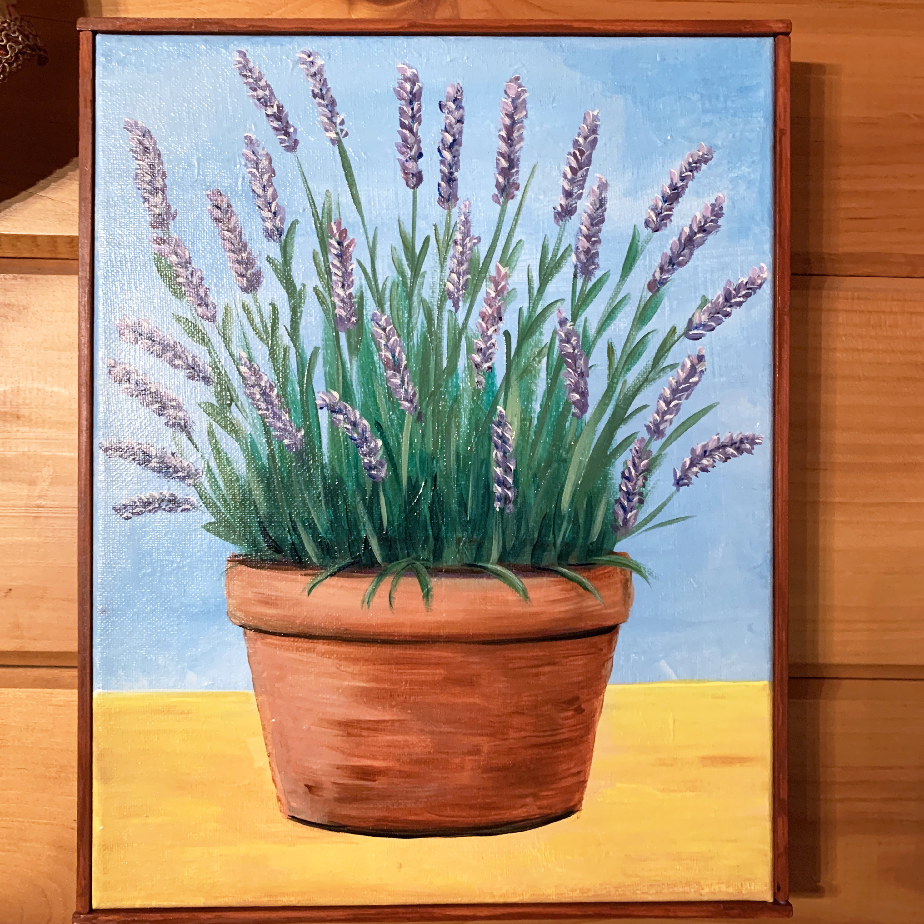 Potted/ Lavender/ Canvas/ Art/ Acrylic/ Painting - Etsy