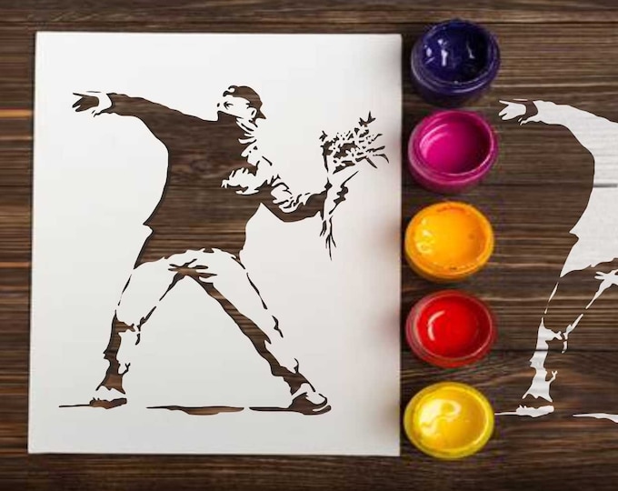 Life is Beautiful Banksy Stencil Reusable DIY Craft Graffiti Street Art ...