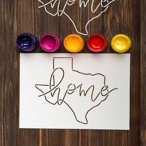 Texas Home State Stencil: Reusable Custom Stencils for Crafts, Wall Art ...