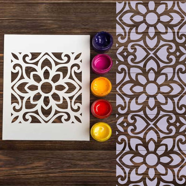 Moroccan Tile Stencil - Etsy