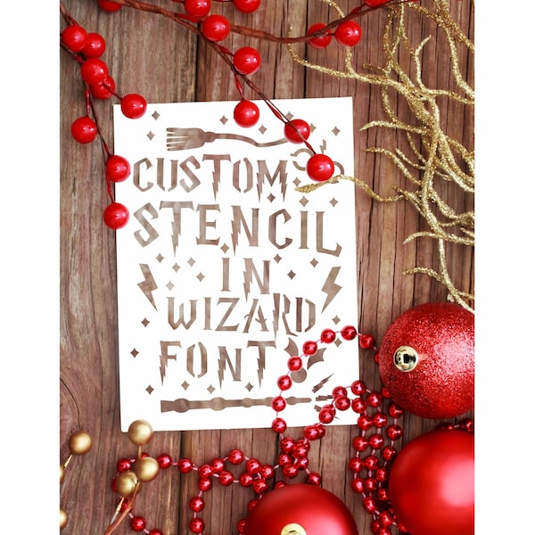Large Wizard Font Stencil - Etsy