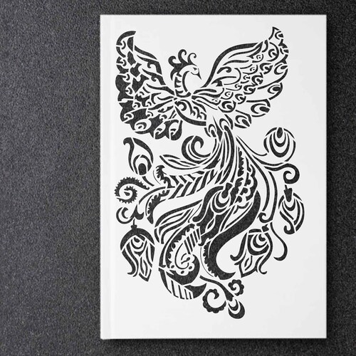 Phoenix Stencil: Reusable Custom Stencils for DIY Art Craft - Etsy