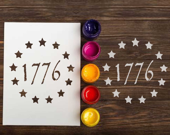 1776 Stencil: Reusable Patriotic Stencils for Paiting Betsy | Etsy