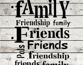 Friends Stencil Durable Friend Stencil Reusable Friends - Etsy