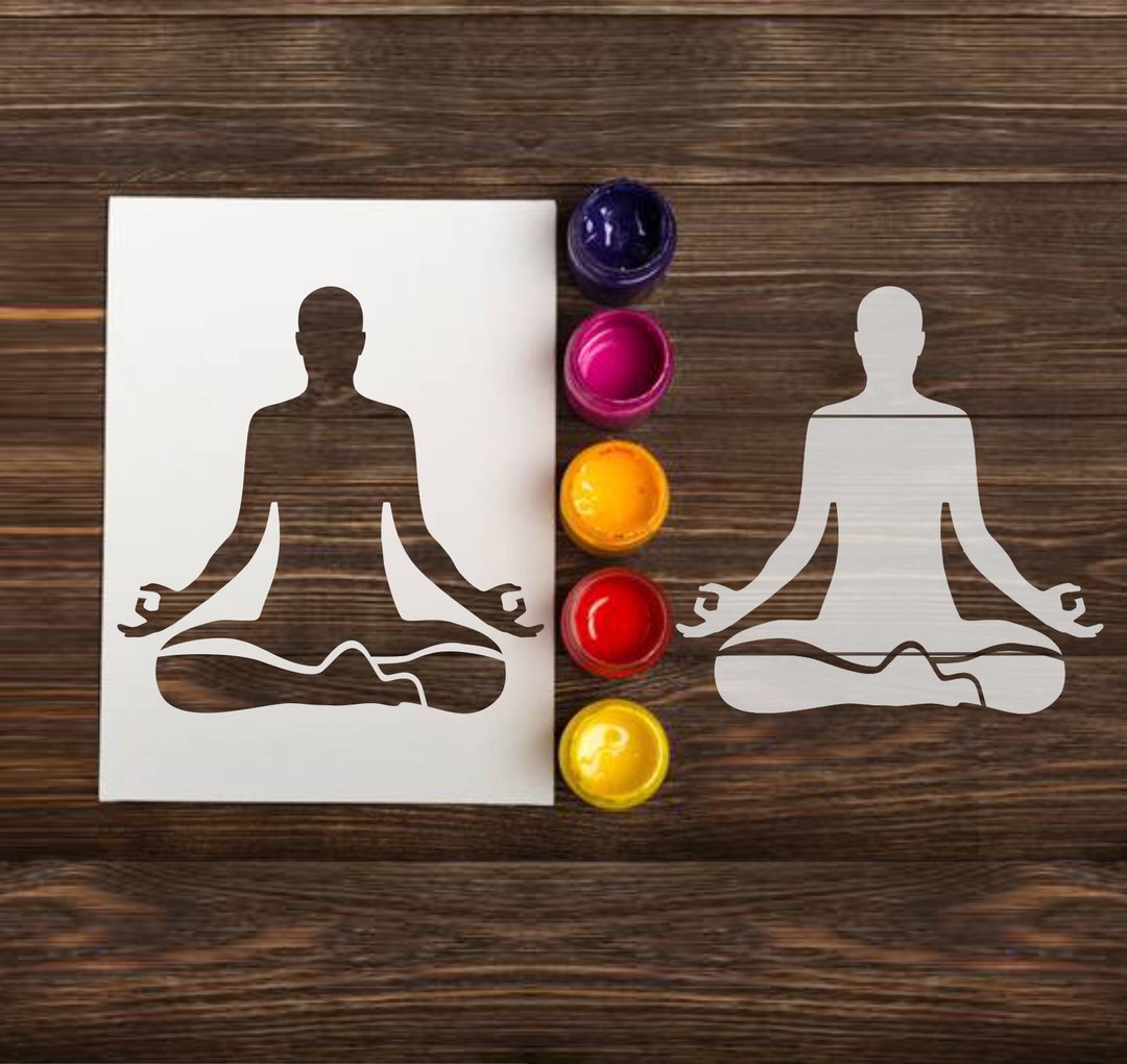 Meditation Custom Stencil: Reusable Craft Stencils for Painting ...
